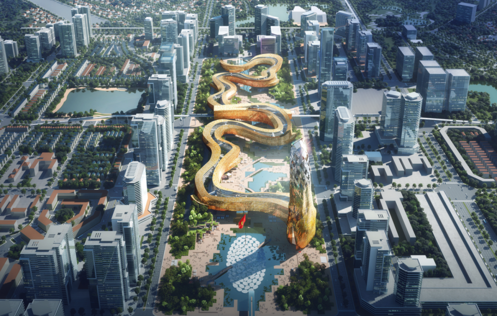 The Dragon Tower in Hanoi: the longest Building of the World. - Wüst ...